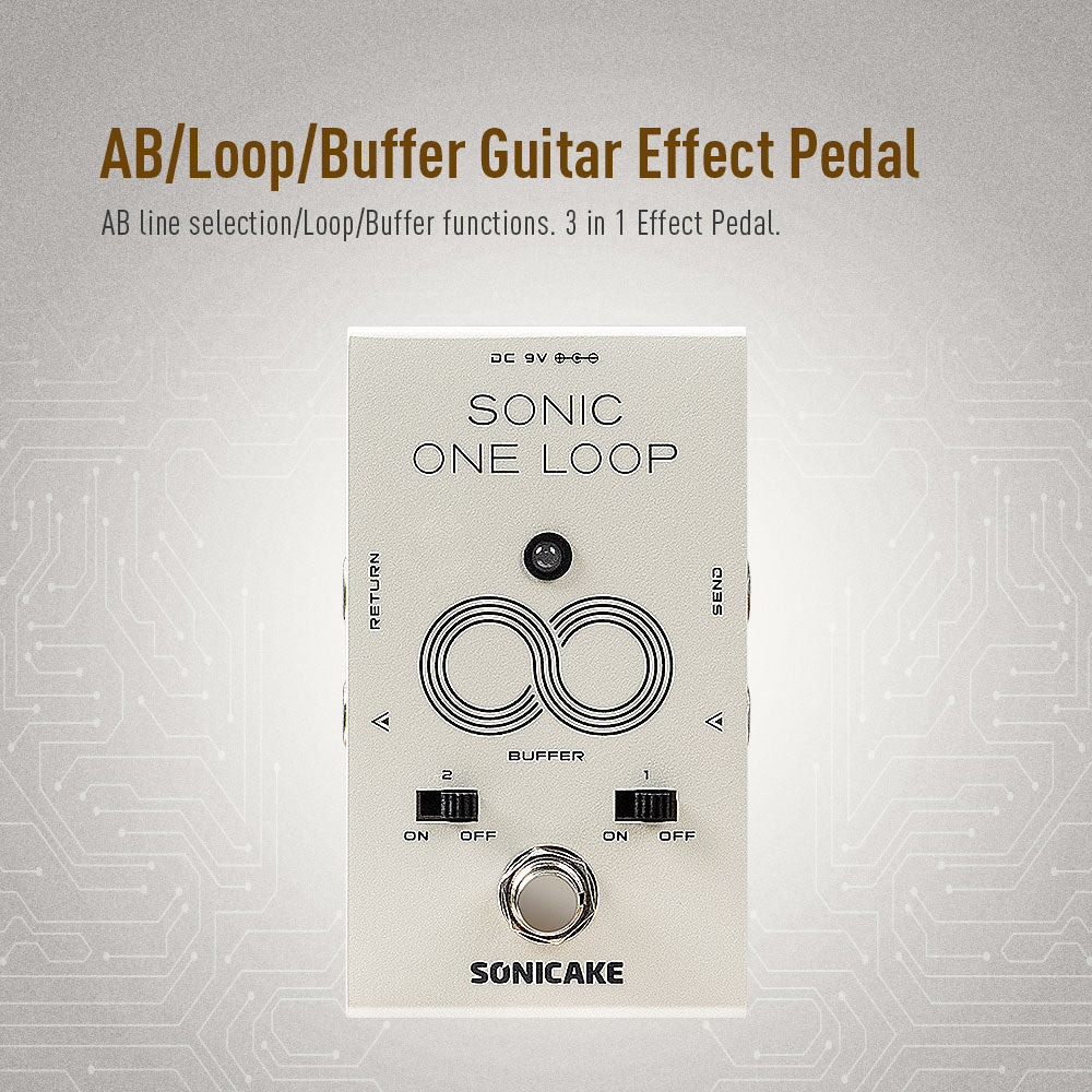 Sonic One Loop AB line selection/Loop/Buffer function in Effect Pedal