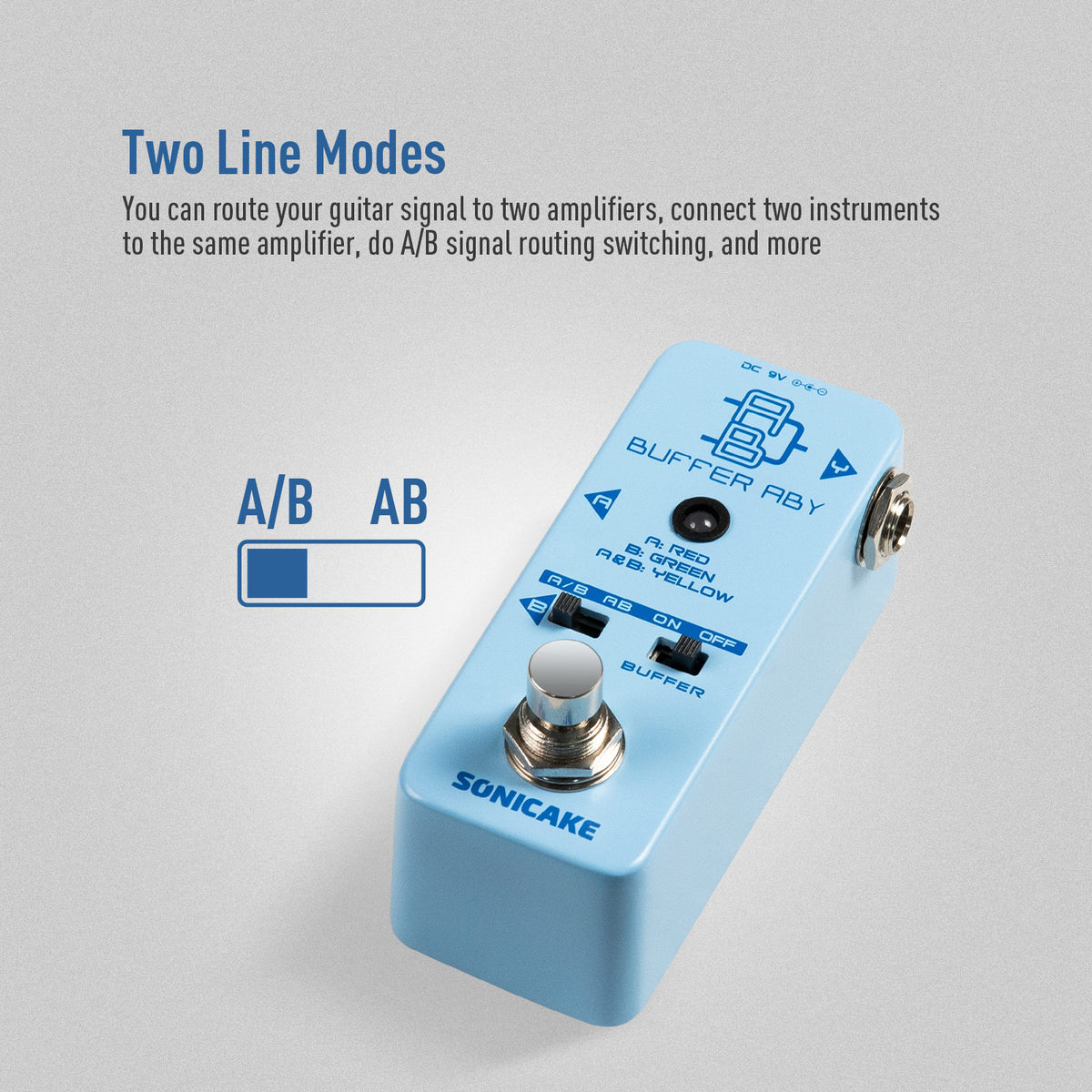 Sonicake Buffer ABY: ABY Switcher with a BUFFER Switch (QSS-23)