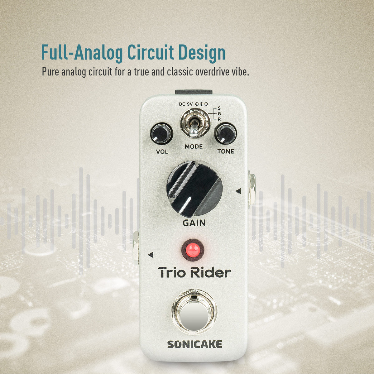 Sonicake Trio Rider Centaur-style Classic Overdrive Pedal | QSS-26