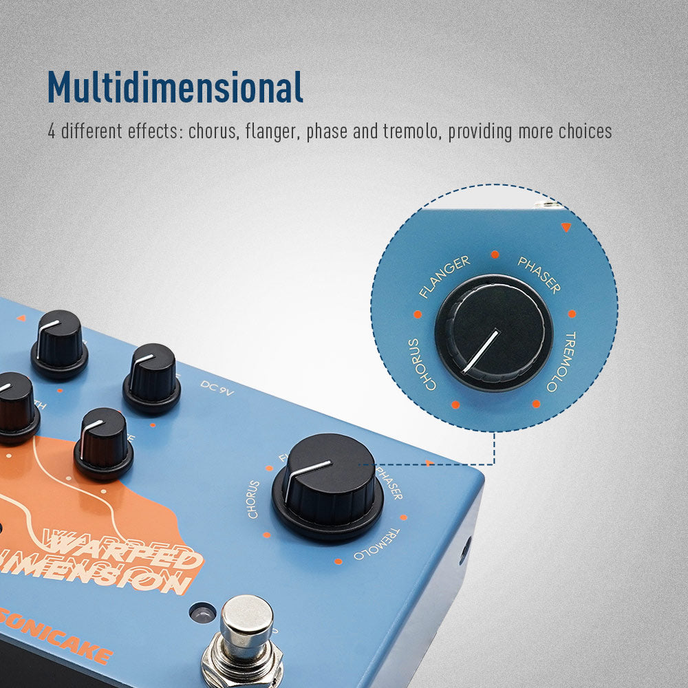 Warped Dimension Digital Modulation Guitar Effects Pedal - SONICAKE