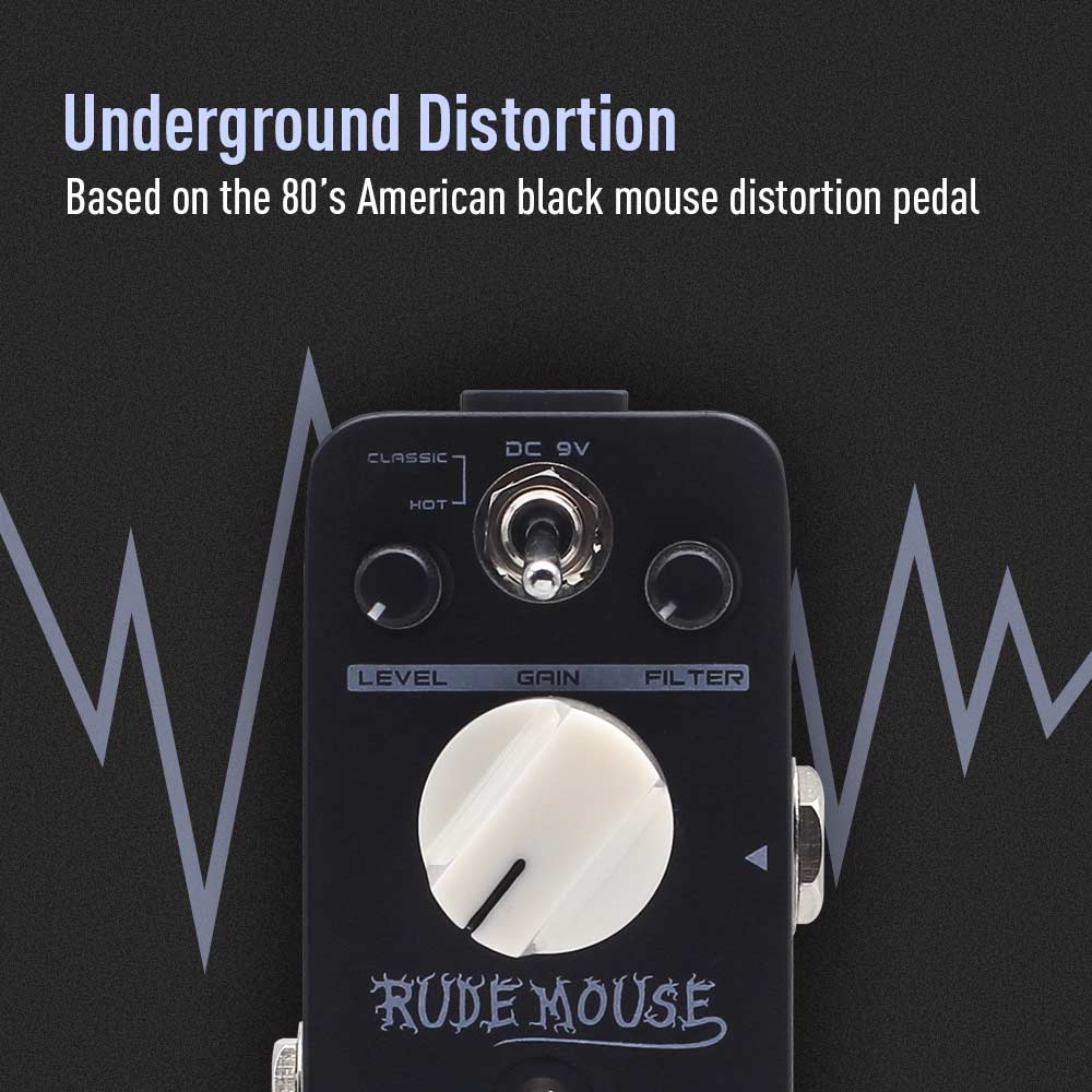 Rude Mouse Underground Distortion Guitar Bass Effects Pedal - SONICAKE ...