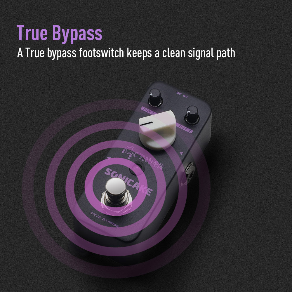 SONICAKE Octaver - Analog Classic Octave Guitar Bass Effects Pedal